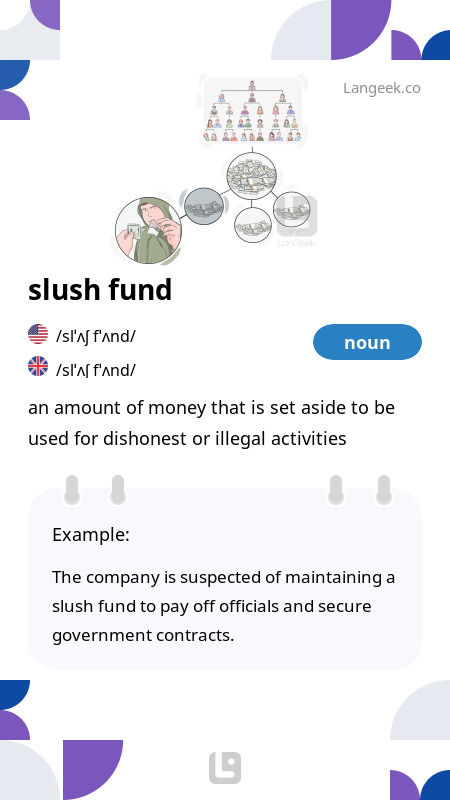 Definition & Meaning of "Slush fund" | Picture Dictionary