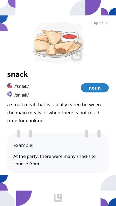 Definition & Meaning of "Snack" | Picture Dictionary