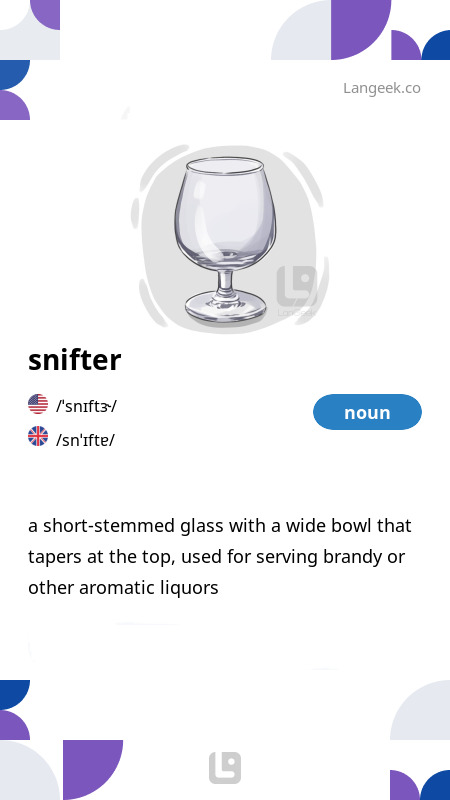 Definition & Meaning of "Snifter" | Picture Dictionary