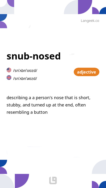 Definition & Meaning of "Snub-nosed" | Picture Dictionary