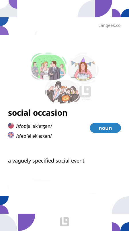 Definition & Meaning of "Social occasion" | Picture Dictionary