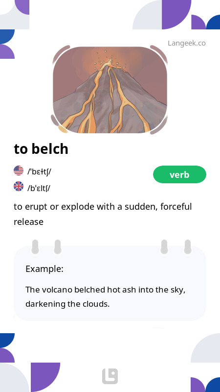 Definition & Meaning of "Belch" | Picture Dictionary