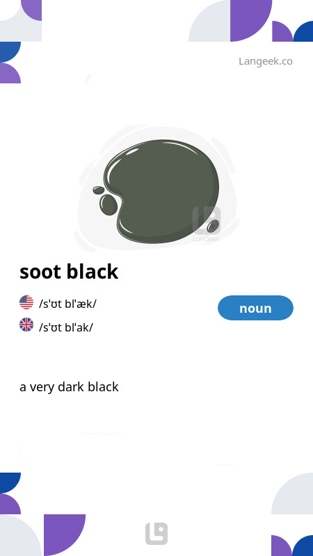 Definition & Meaning of "Soot black" | Picture Dictionary