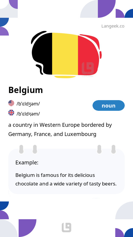 Definition & Meaning of "Belgium" | Picture Dictionary