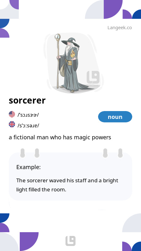 Definition & Meaning of "Sorcerer" | Picture Dictionary