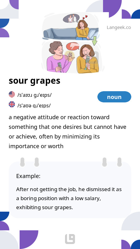 Definition & Meaning of "Sour grapes" | Picture Dictionary