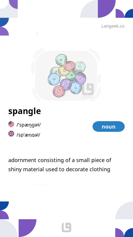 Definition & Meaning of "Spangle" | LanGeek