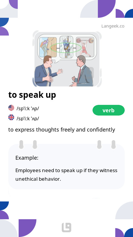 Definition & Meaning of "Speak up" | Picture Dictionary