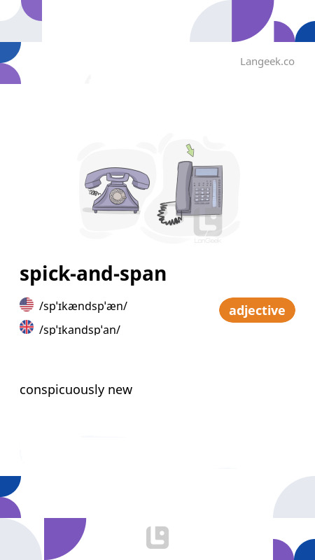 Definition & Meaning of "Spick-and-span" | Picture Dictionary