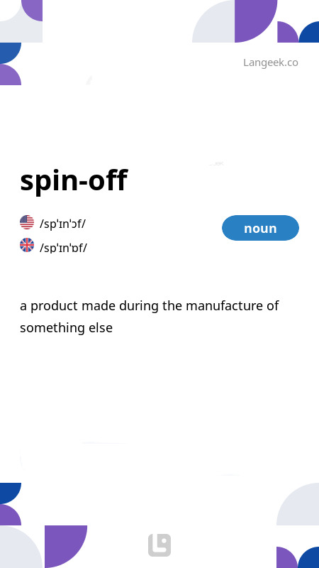Definition & Meaning of "Spin-off" | Picture Dictionary