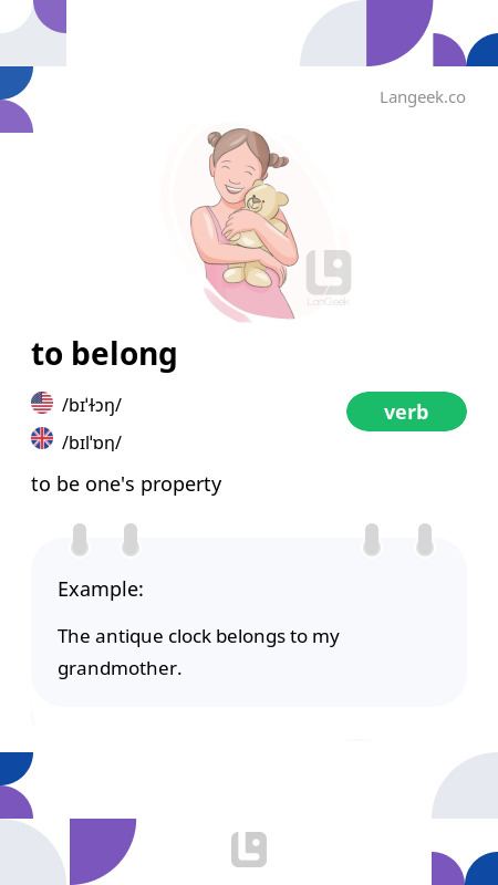 Definition & Meaning of "Belong" | Picture Dictionary