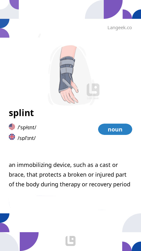 Definition & Meaning of "Splint" | Picture Dictionary