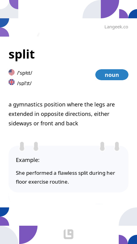 Definition & Meaning of "Split" | Picture Dictionary