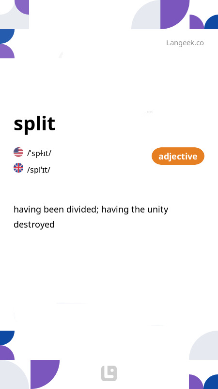 Definition & Meaning of "Split" | Picture Dictionary