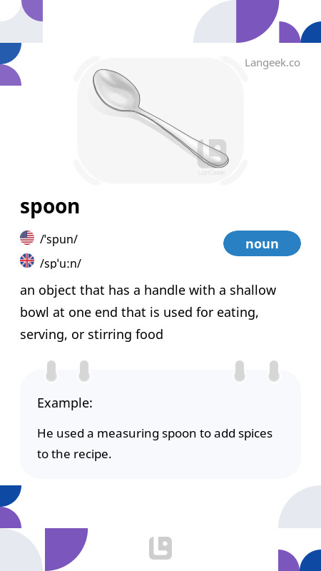 Definition & Meaning of "Spoon" | Picture Dictionary