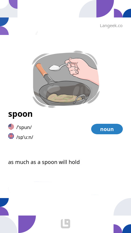 Definition & Meaning of "Spoon" | LanGeek