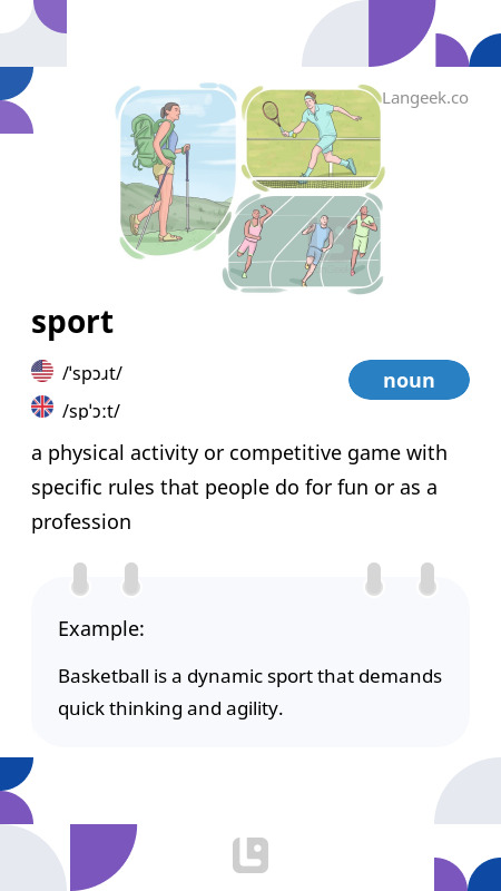 Definition & Meaning of "Sport" | Picture Dictionary