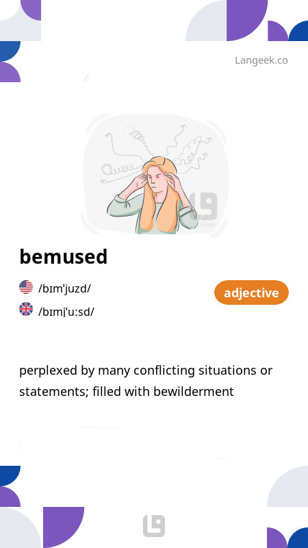 Definition & Meaning of "Bemused" | Picture Dictionary