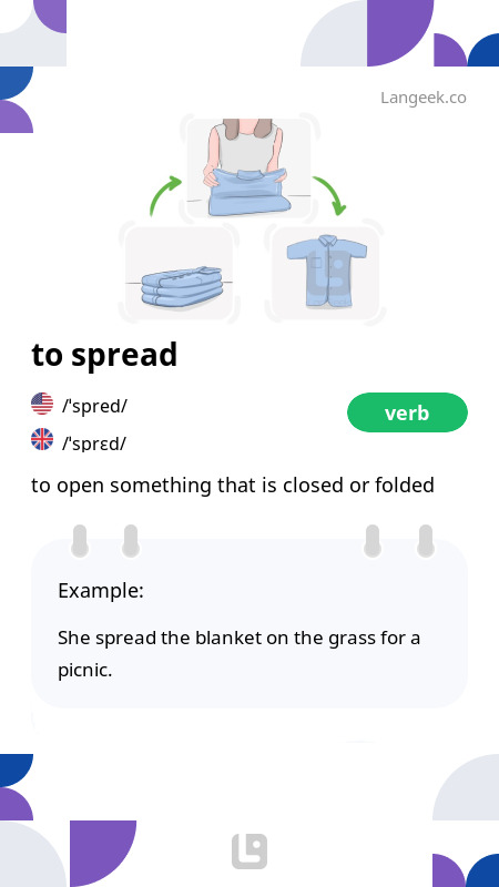 Definition & Meaning of "Spread" | Picture Dictionary