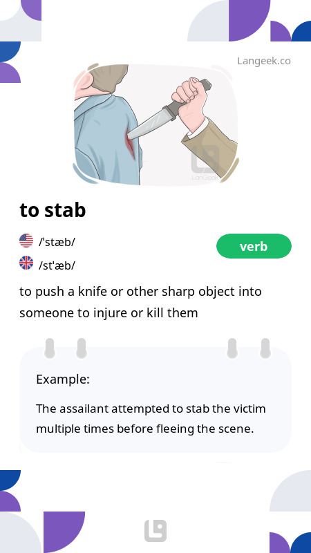 Definition & Meaning of "Stab" | LanGeek