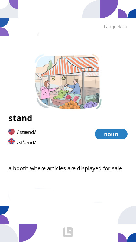 Definition & Meaning of "Stand" | Picture Dictionary