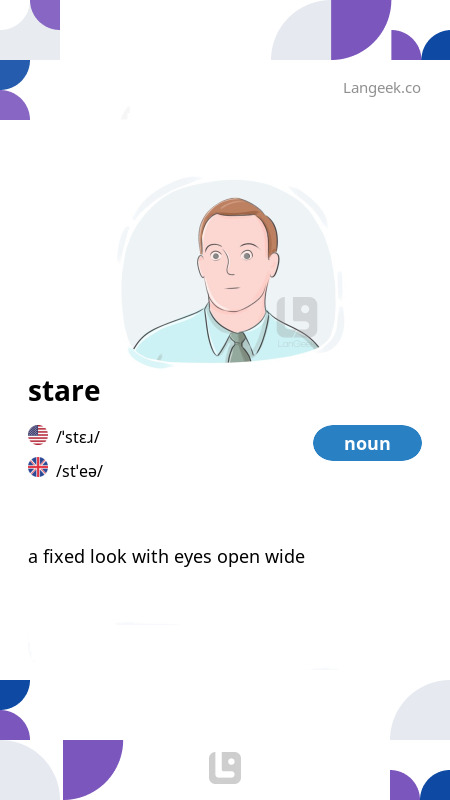 Definition & Meaning of "Stare" | Picture Dictionary
