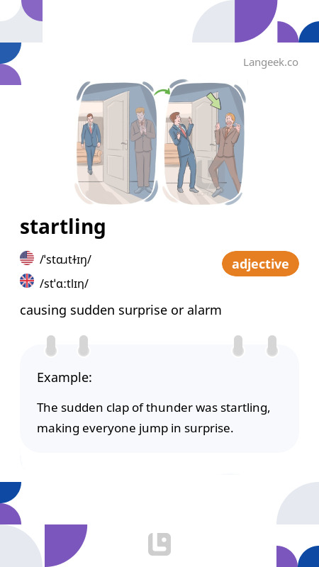 Definition & Meaning of "Startling" | Picture Dictionary