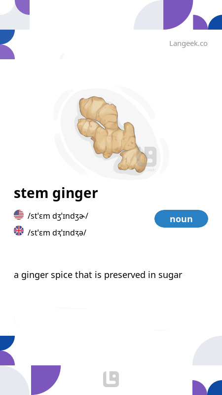 Definition & Meaning of "Stem ginger" | Picture Dictionary