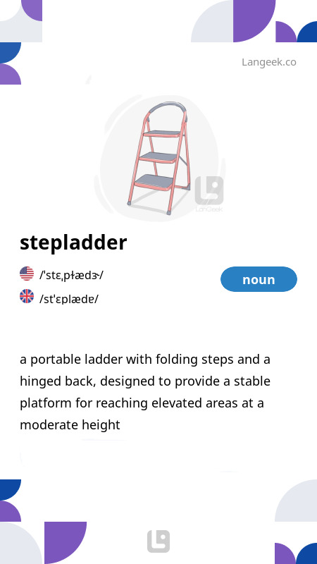 Definition & Meaning of "Stepladder" | Picture Dictionary