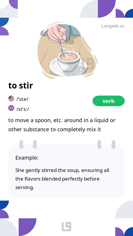 Definition & Meaning of "Stir" | Picture Dictionary