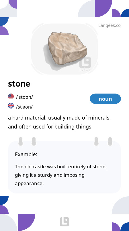 Definition & Meaning of "Stone" | Picture Dictionary
