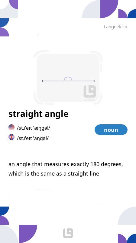 Definition & Meaning of "Straight angle" | Picture Dictionary
