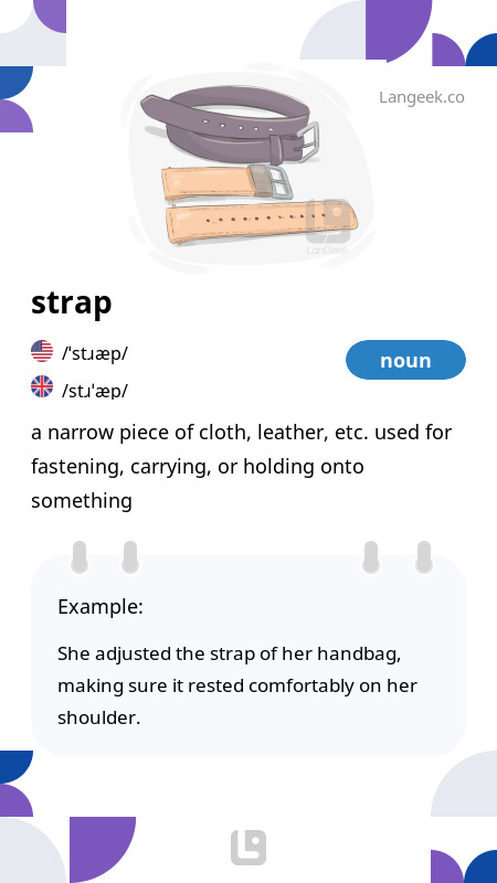 Definition & Meaning of "Strap" | Picture Dictionary