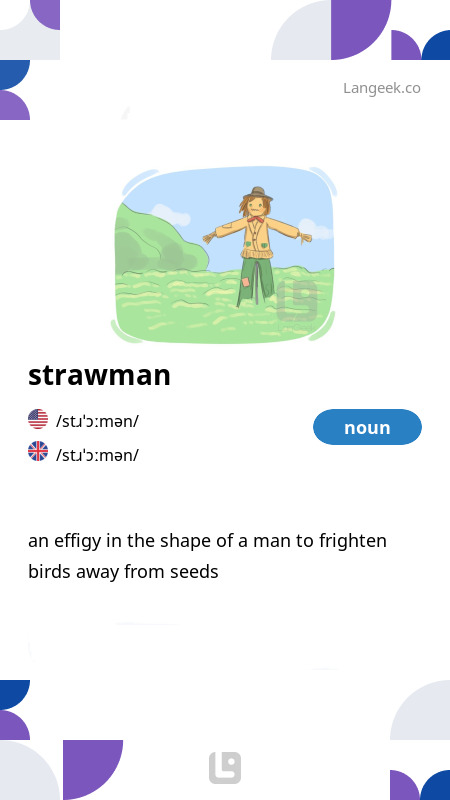 Definition & Meaning of "Strawman" | Picture Dictionary