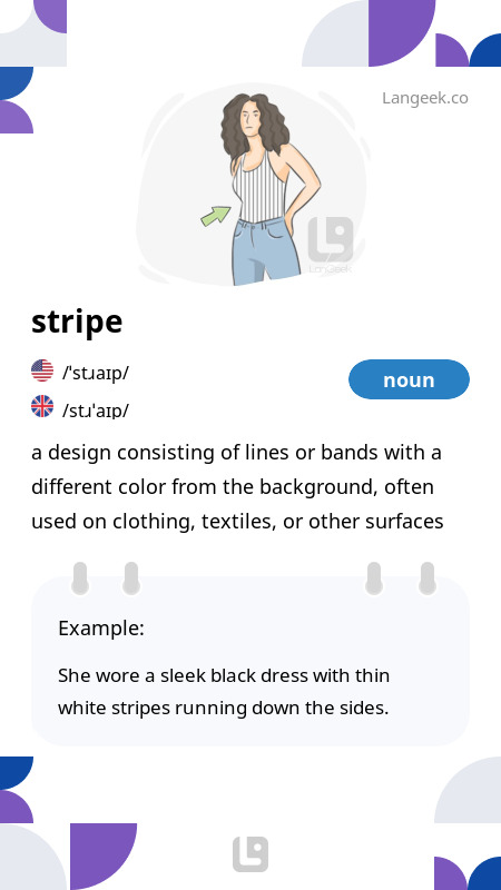 Definition & Meaning of "Stripe" | Picture Dictionary