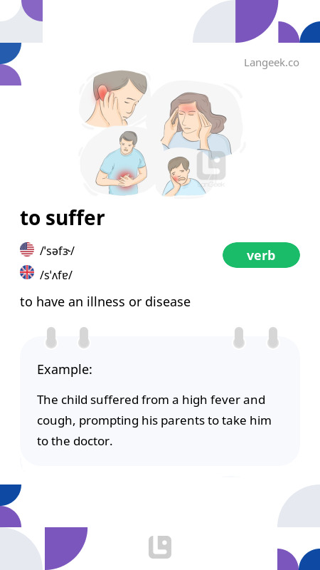 Definition & Meaning of "Suffer" | Picture Dictionary