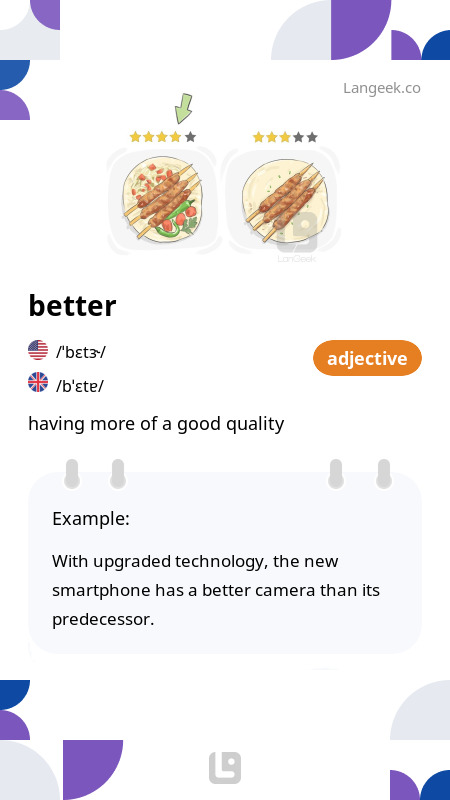 Definition & Meaning of "Better" | LanGeek