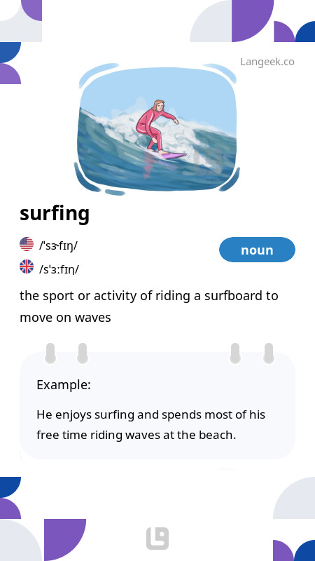 Definition & Meaning of "Surfing" | LanGeek
