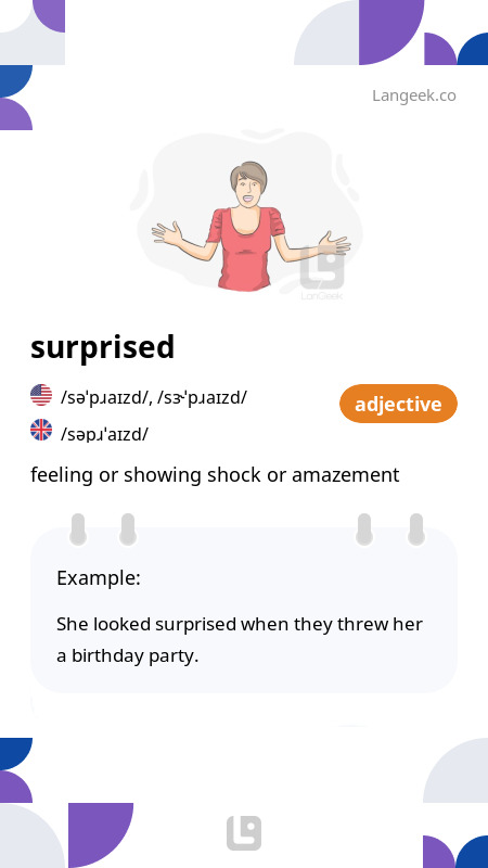 Definition & Meaning of "Surprised" | Picture Dictionary
