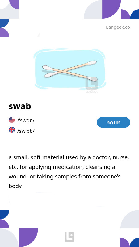 Definition & Meaning of "Swab" | LanGeek