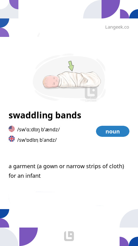 Definition & Meaning of "Swaddling bands" | Picture Dictionary