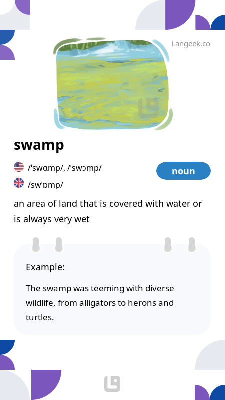 Definition & Meaning of "Swamp" | Picture Dictionary