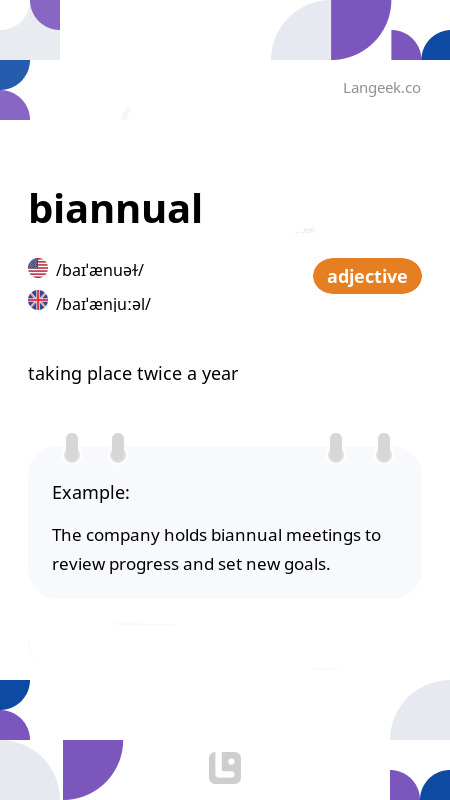Definition & Meaning of "Biannual" | Picture Dictionary