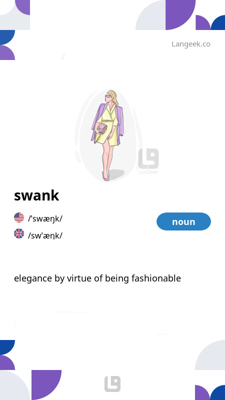 Definition & Meaning of "Swank" | LanGeek