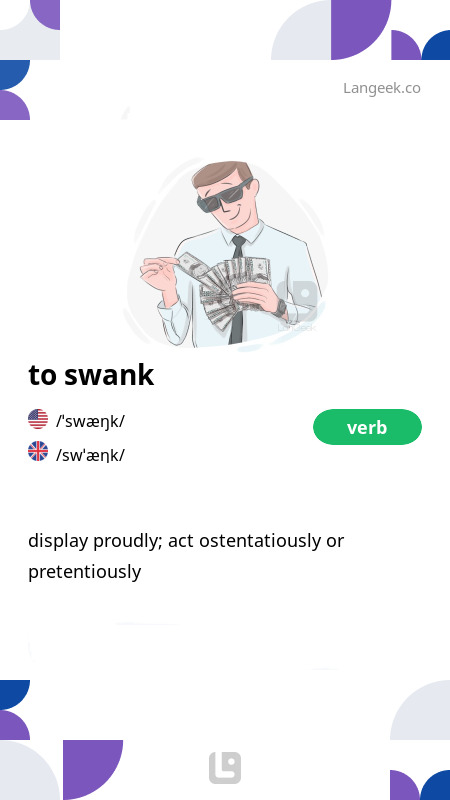 Definition & Meaning of "Swank" | Picture Dictionary