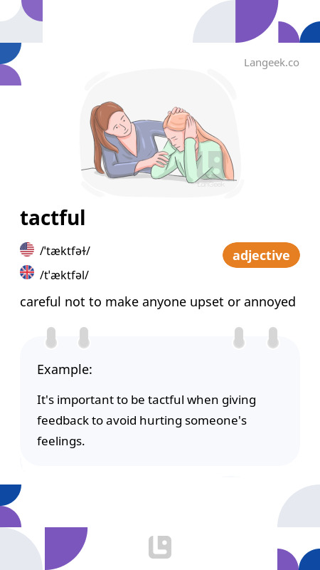 Definition & Meaning of "Tactful" | Picture Dictionary