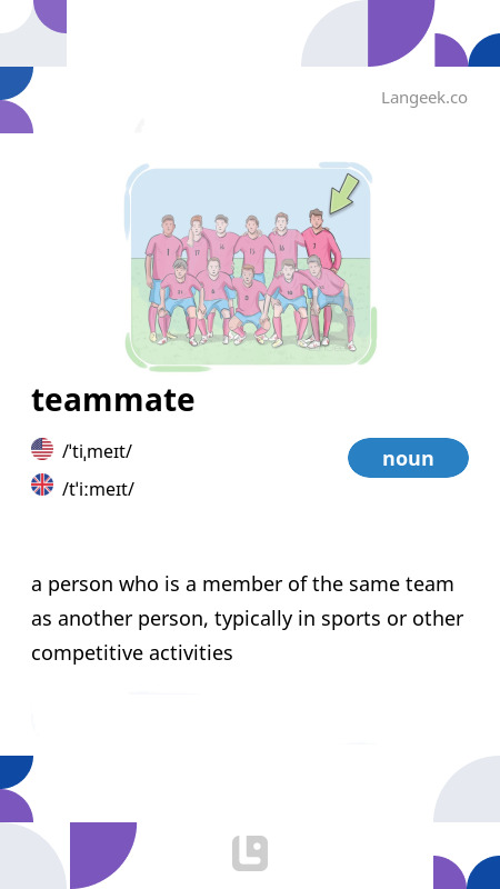 Definition & Meaning of "Teammate" | Picture Dictionary