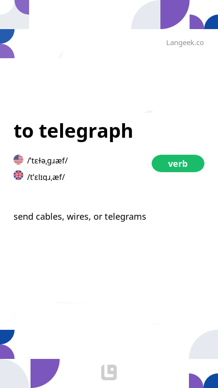 Definition & Meaning of "Telegraph" | Picture Dictionary
