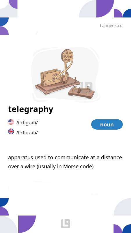 Definition & Meaning of "Telegraphy" | Picture Dictionary