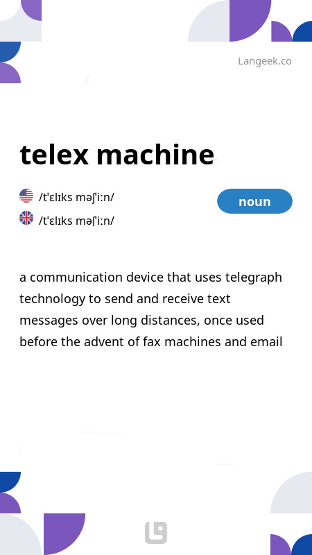 Definition & Meaning of "Telex machine" | Picture Dictionary